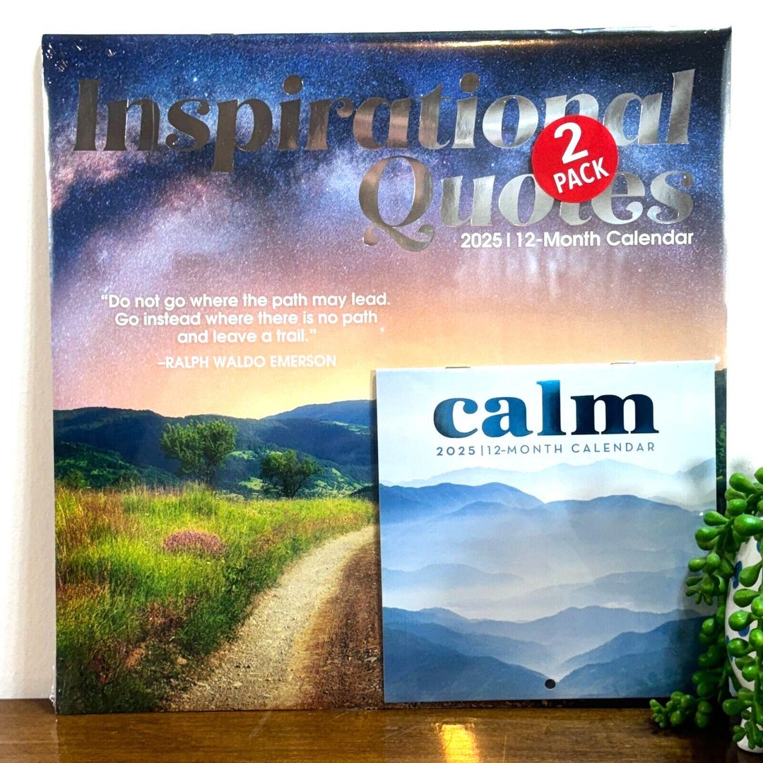 2025 Wall Calendar With Matching Mini Calendar Inspirational Quotes - Etsy