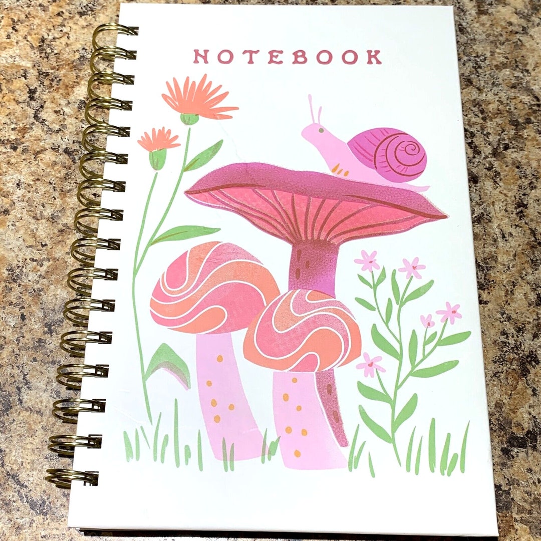 OCS Designs Mushroom Notebook Spiral Lined 160 Pages Top of the World ...