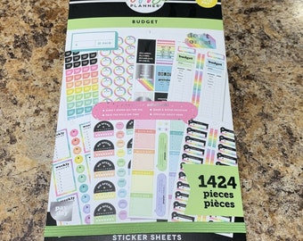 Full Color Coding Budget Label Planner Stickers for Erin Condren, Happy ...
