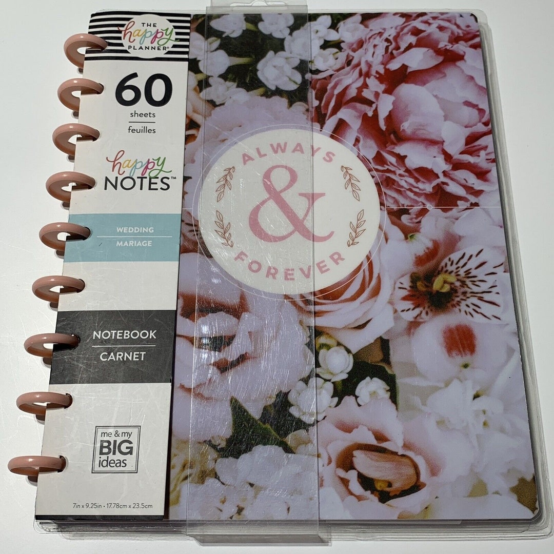 The Happy Planner Wedding Happy Notes Notebook Journal 7x9.25 Classic ...