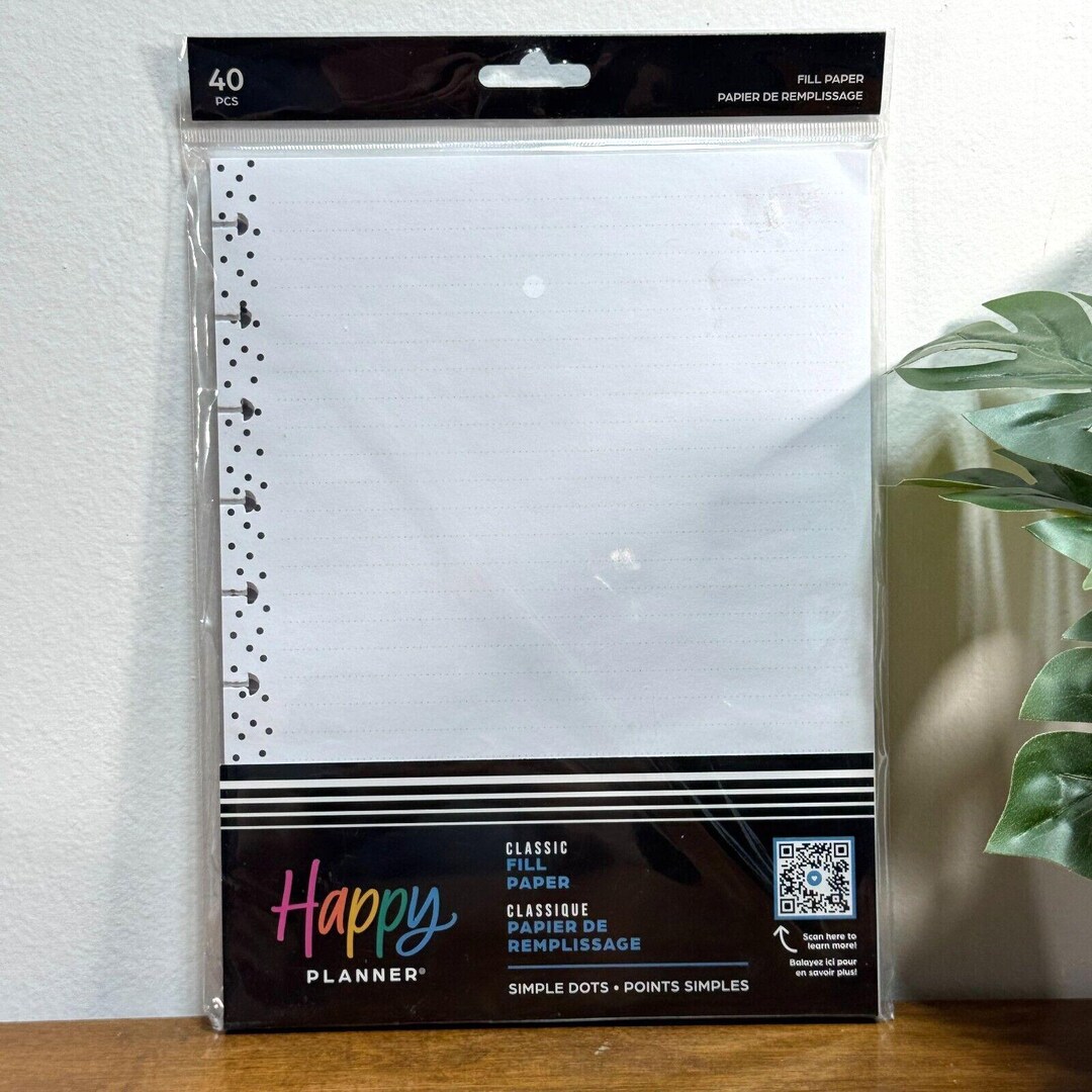 The Happy Planner Classic Paper Lined Blocks Bullets 40 Sheets Simple ...