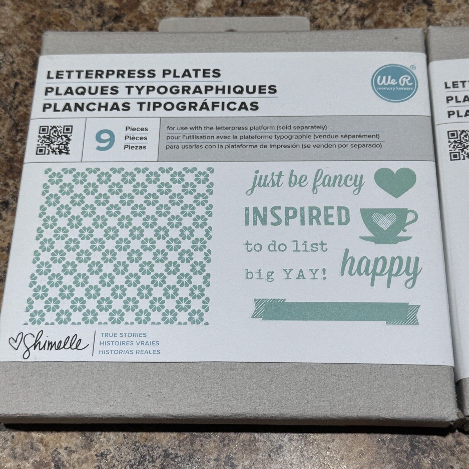 We R Memory Keepers Letterpress Plates Set 18 Pcs True Stories ...