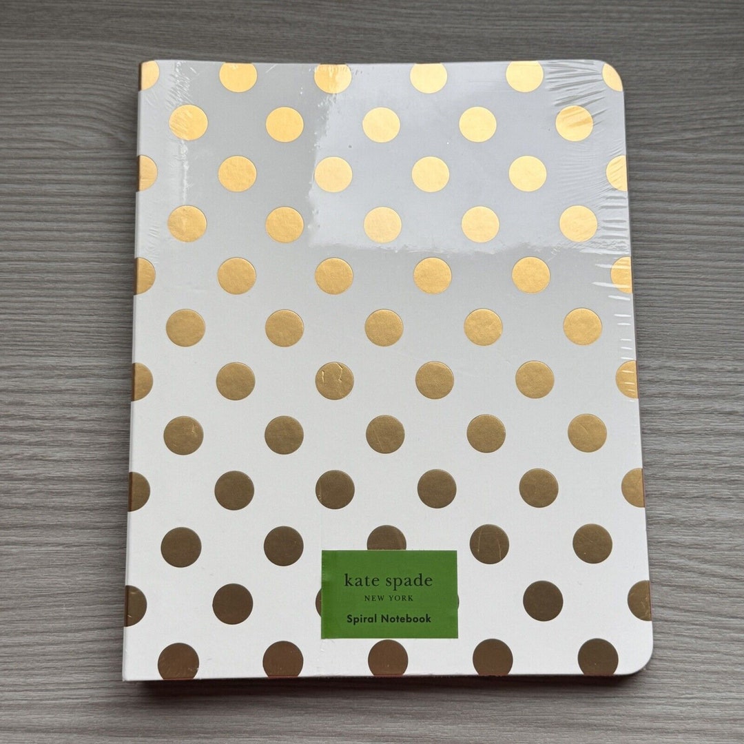 Kate Spade Notebook Spiral Hidden Spine 112 Lined Pages Gold - Etsy