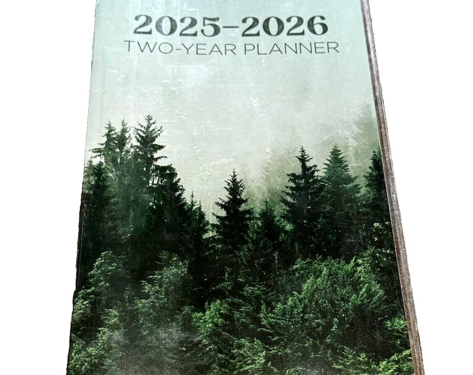 2025 and 2026 Pocket Planner 2 Years Calendars Forest Trees Nature ...