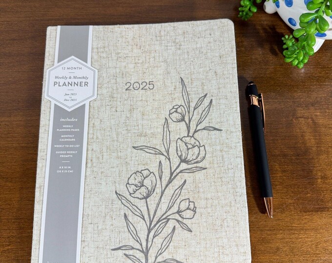 2025 Planner Monthly Weekly Layouts Habit Tracker To-do Notes 8x10 ...
