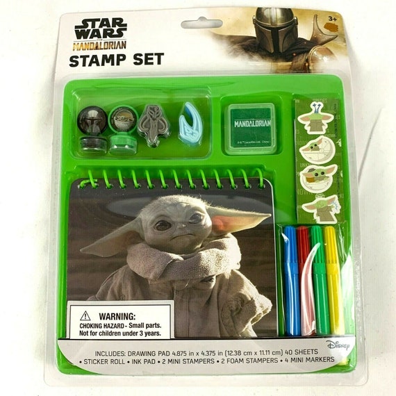 Baby Yoda Mandalorian Stamp Set Drawing Pad Stickers Ink Pad - Etsy