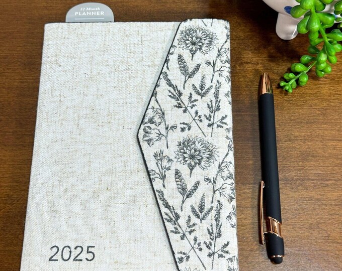 Eccolo 2025 Planner Monthly and Weekly Layouts 5.25 X 7.75 Linen Cover ...