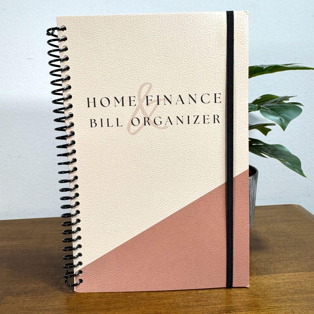 Home Finance and Bill Organizer With Pockets Monthly Budget Planner ...
