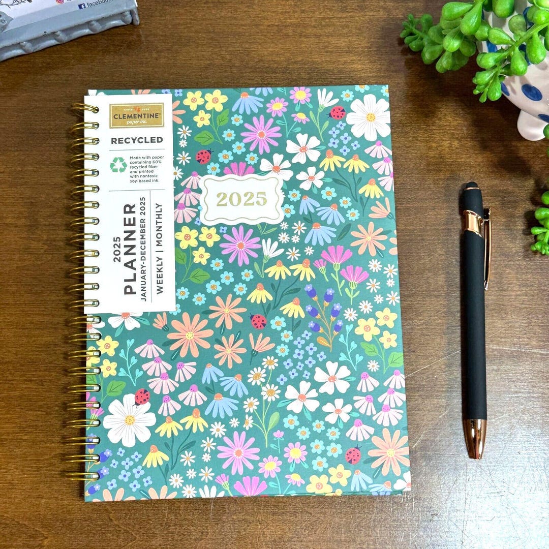 2025 Planner Monthly and Weekly Layouts 6.25 X 8.25 Clementine Green ...