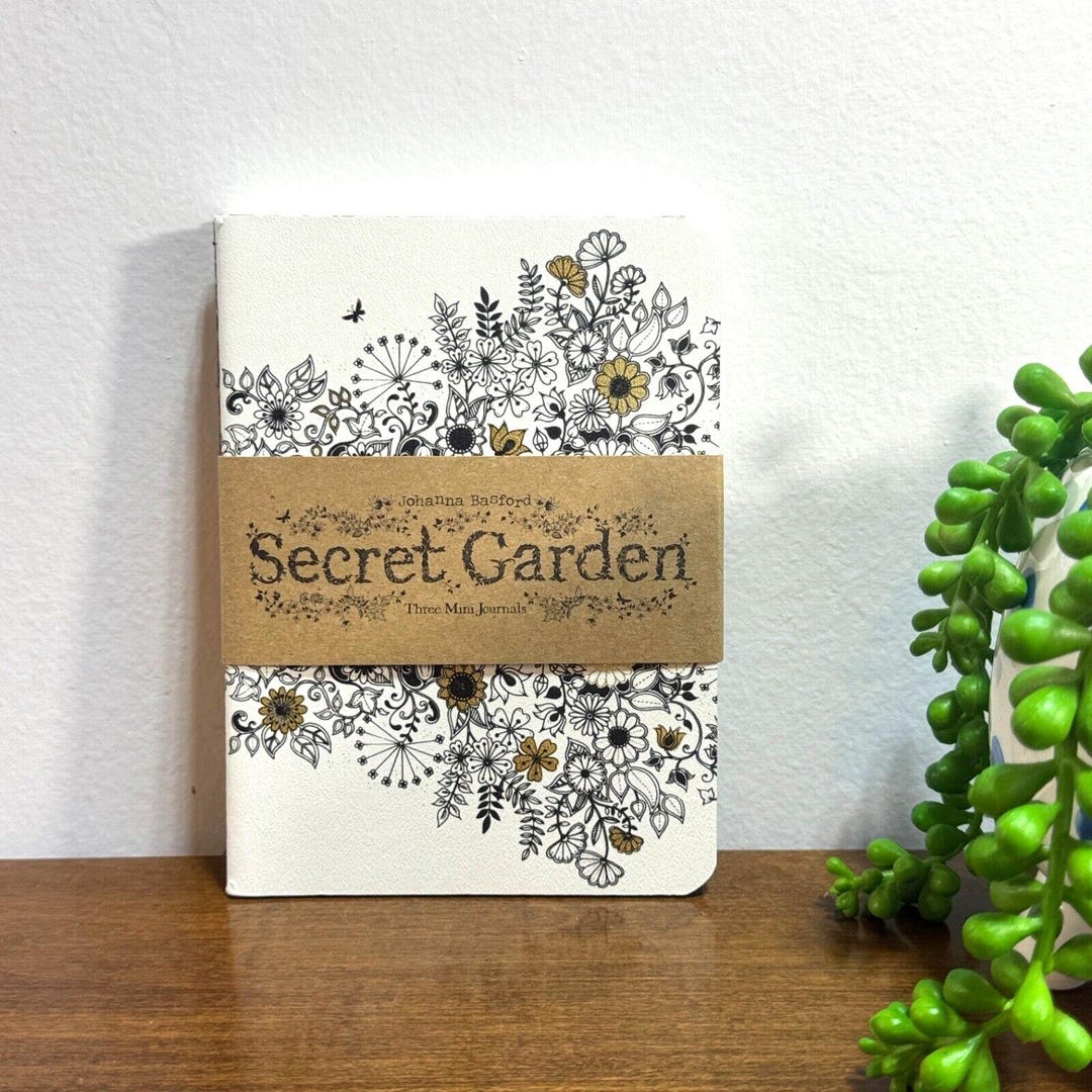 Mini Secret Garden Journals Set of 3 by Johanna Basford Blank Pages - Etsy