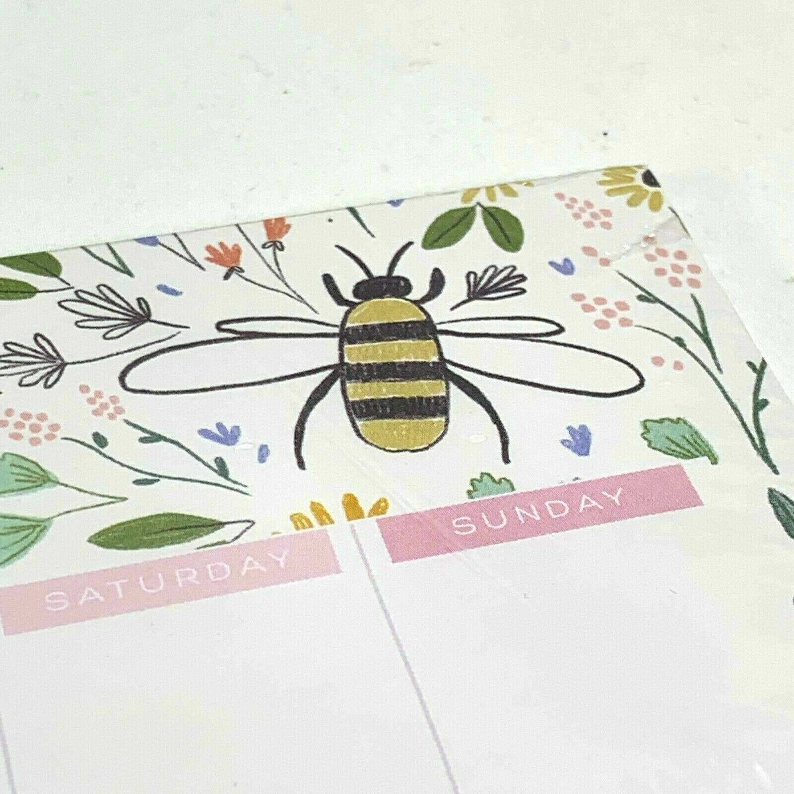 Weekly Desk Calendar Pad Bumblebee Undated Floral - Etsy