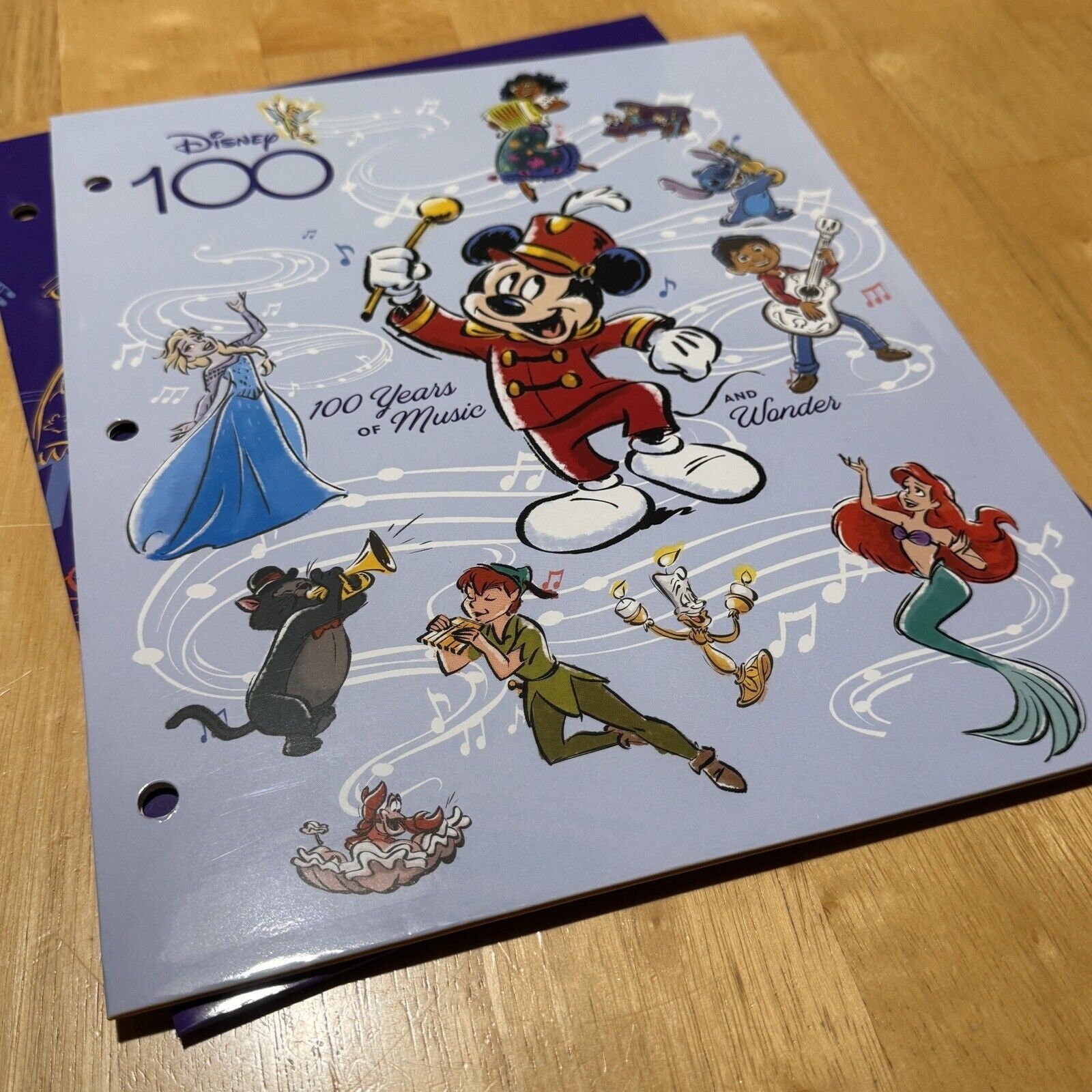 Disney Mickey Mouse Pocket Folders 100 Years of Music and Wonder 9.5x11 ...