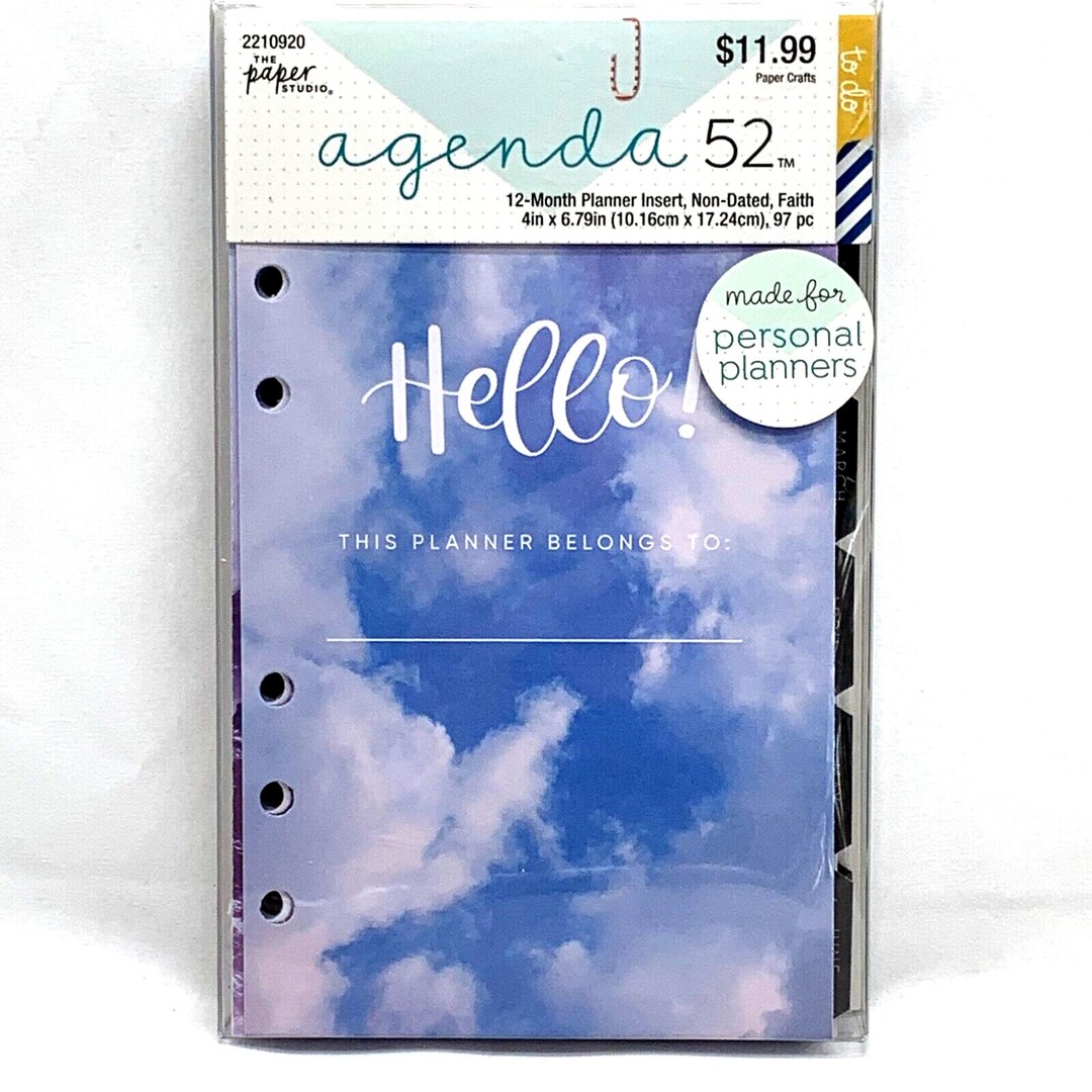 Undated Planner Insert Monthly Weekly Layouts Agenda 52 4 X - Etsy