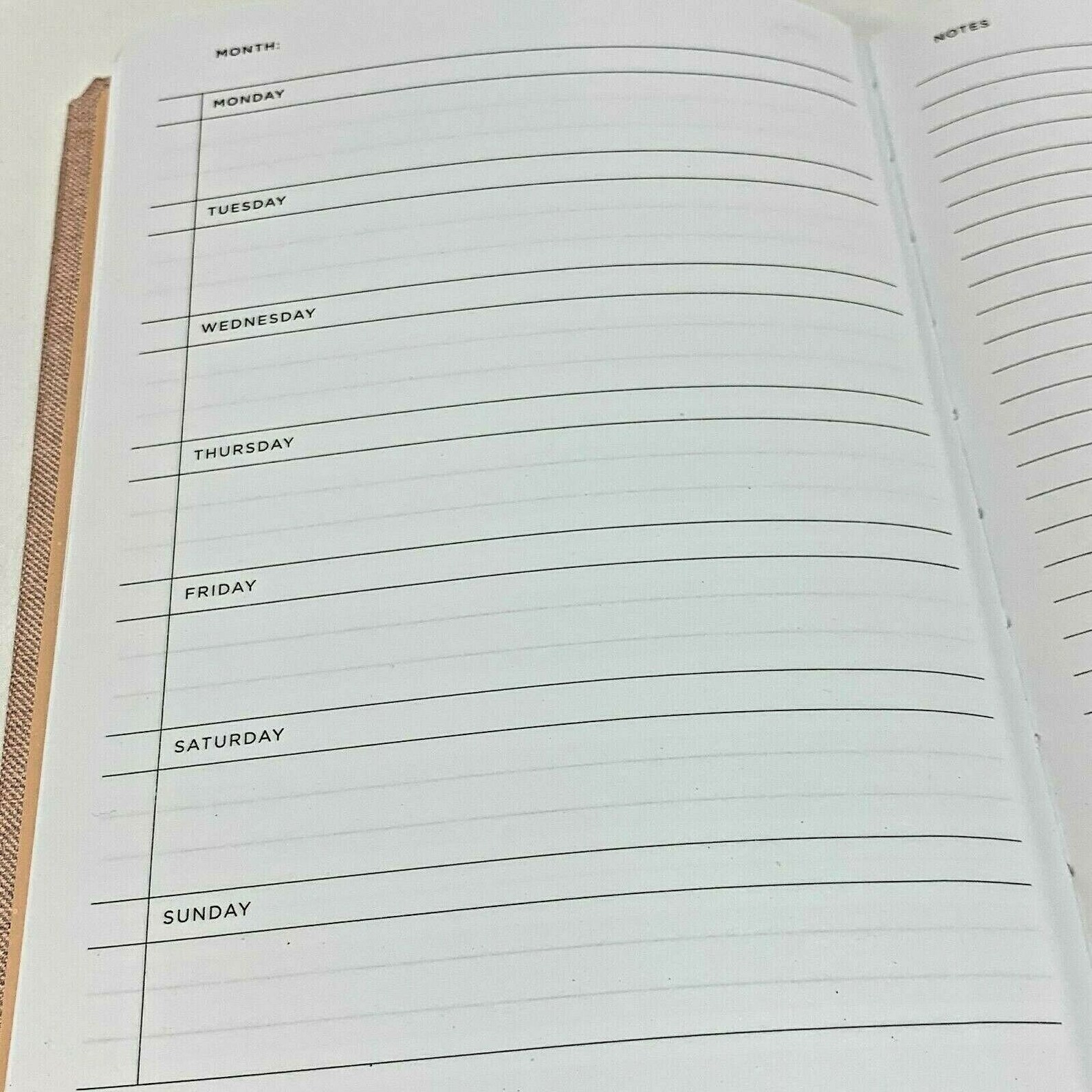 Undated Planner Weekly Monthly Layouts Hard Cover Ribbon - Etsy