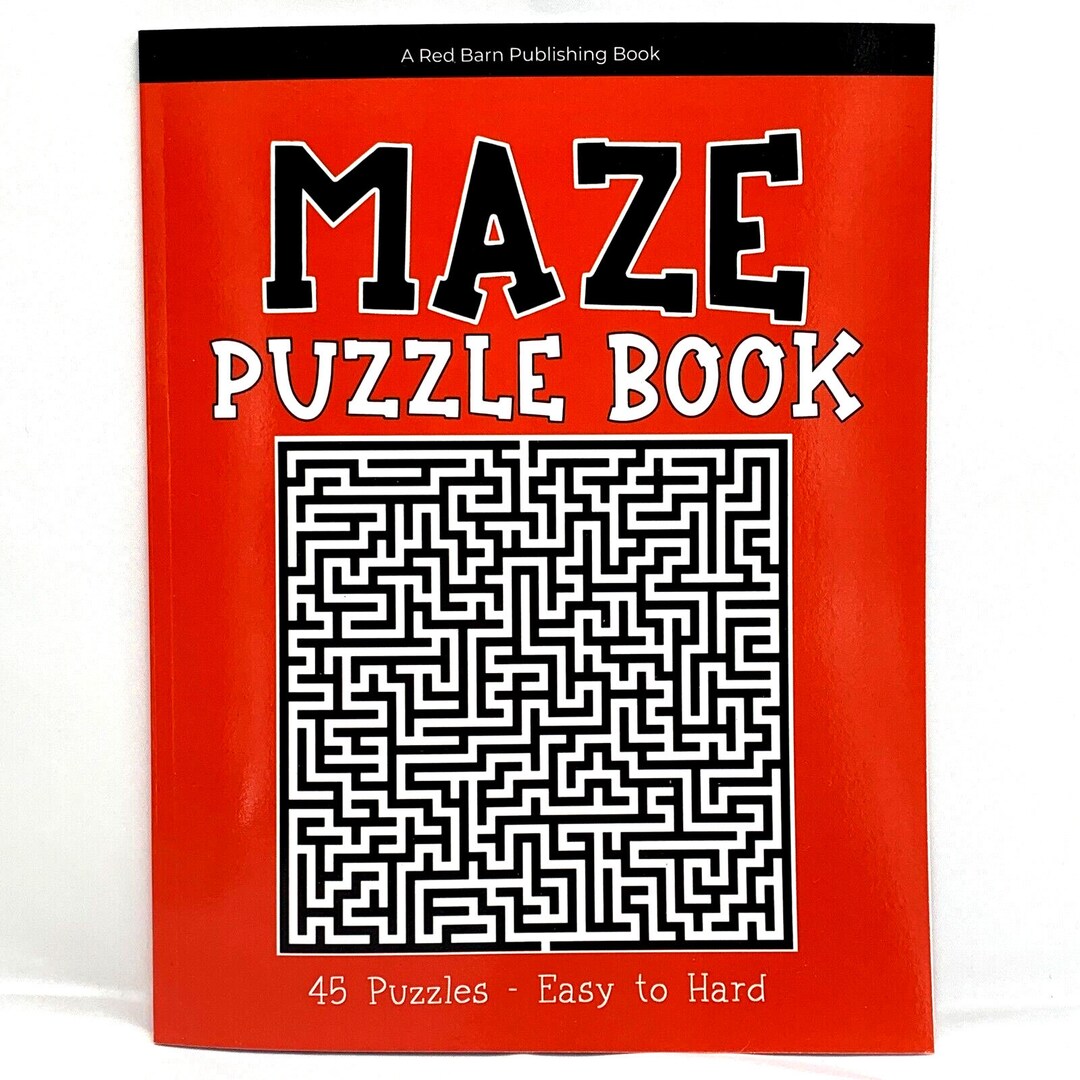 Maze Puzzle Book 45 Puzzles From Easy to Hard - Etsy