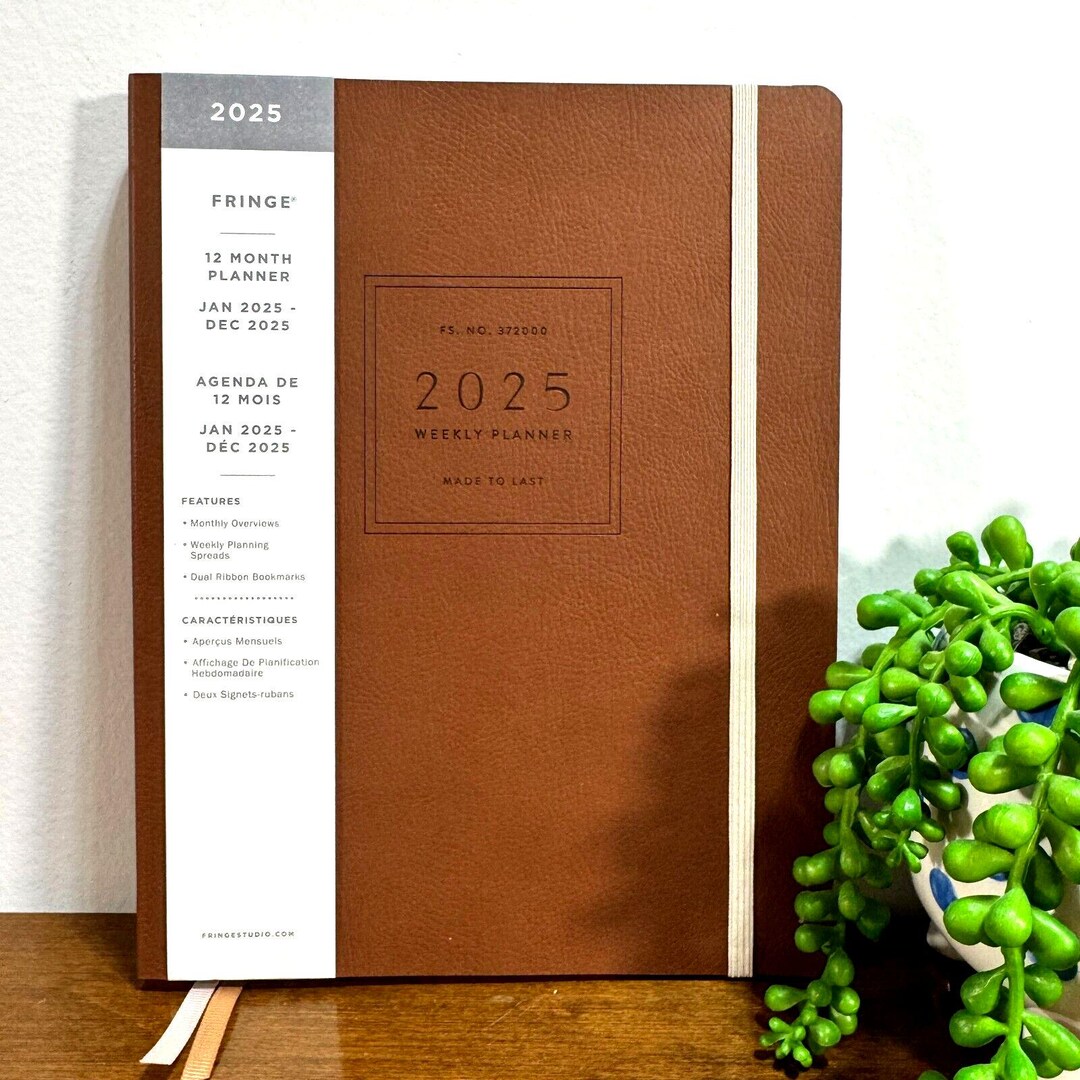 2025 Planner Monthly Weekly Layouts Notes Pages Brown Fringe 7.25x9.25 ...