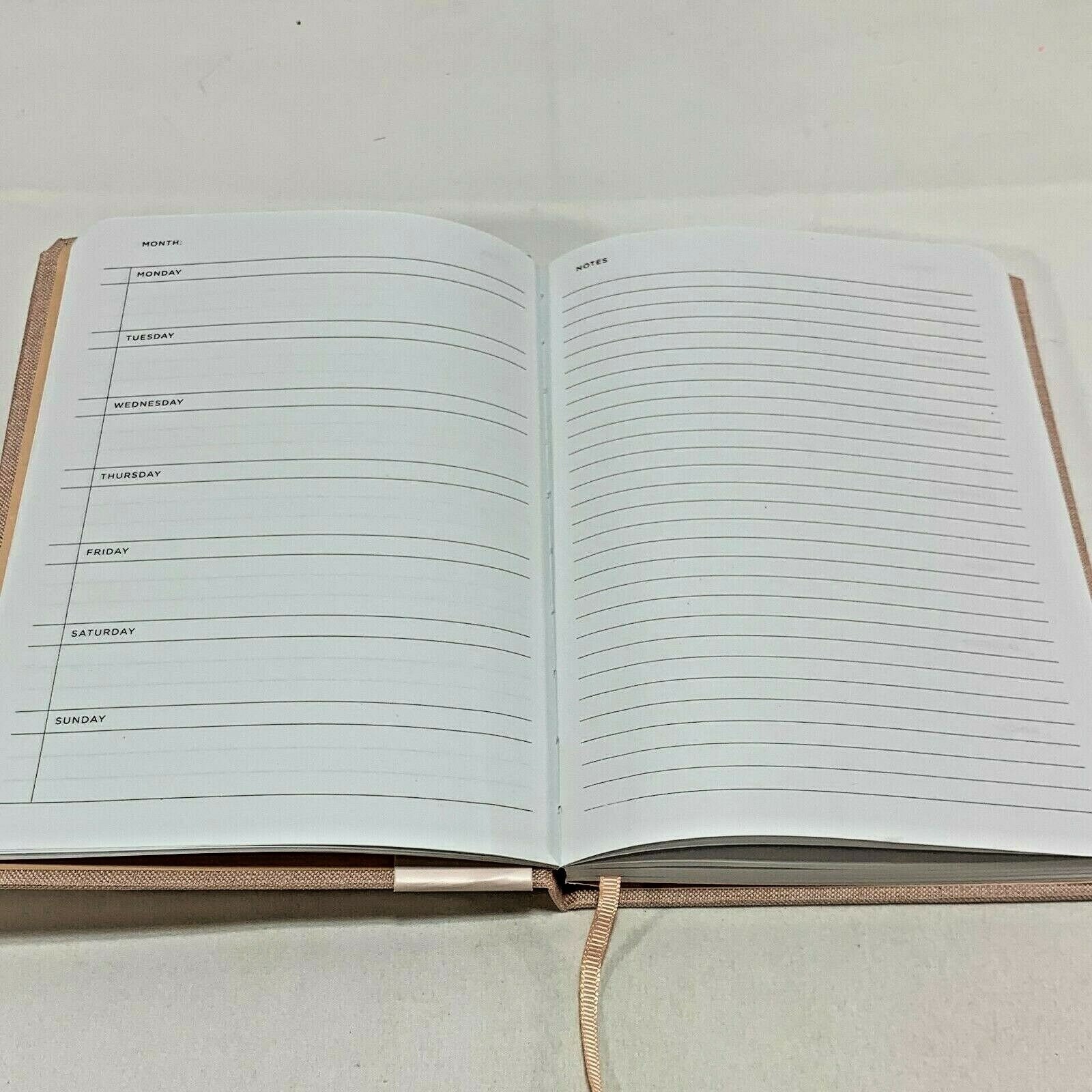 Undated Planner Weekly Monthly Layouts Hard Cover Ribbon - Etsy