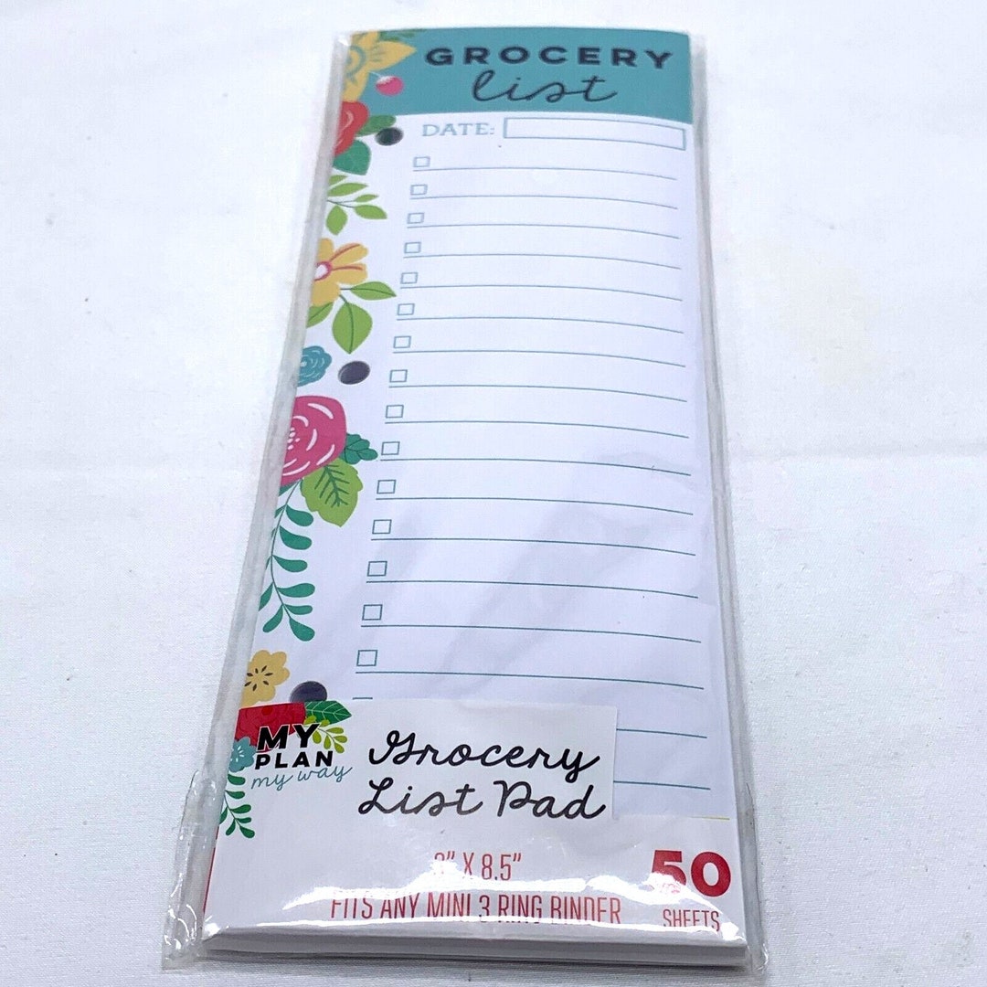 Grocery List Pad 3 Ring Binder Mini 3 Birds Design Planner 50 - Etsy