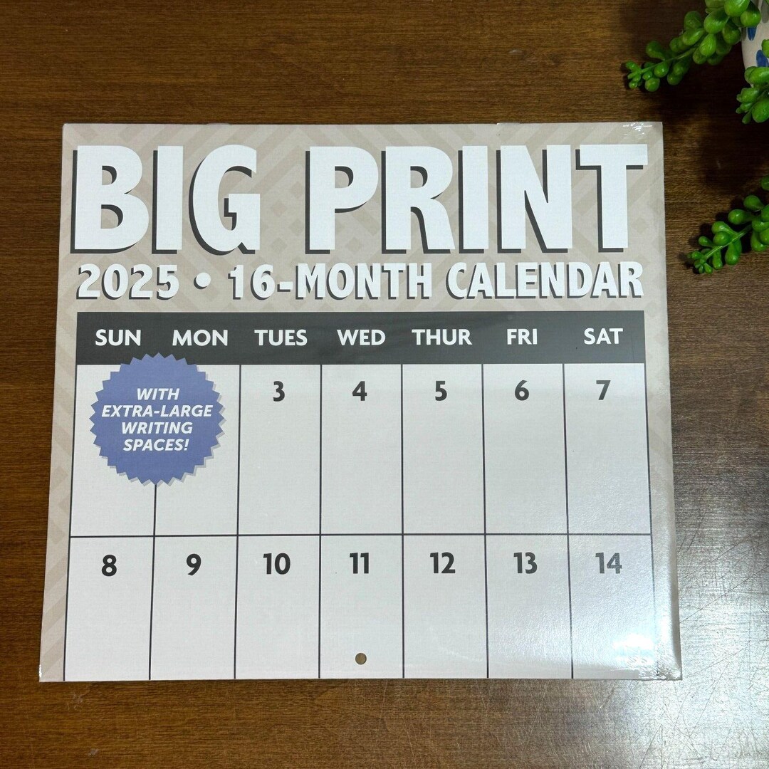 2025 Wall Calendar Big Print 11 X 10 Inches Extra Large Writing Space ...