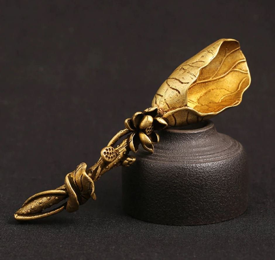 Vintage Lotus Design Tea Scoop Tea Scoop for Loose Tea - Etsy