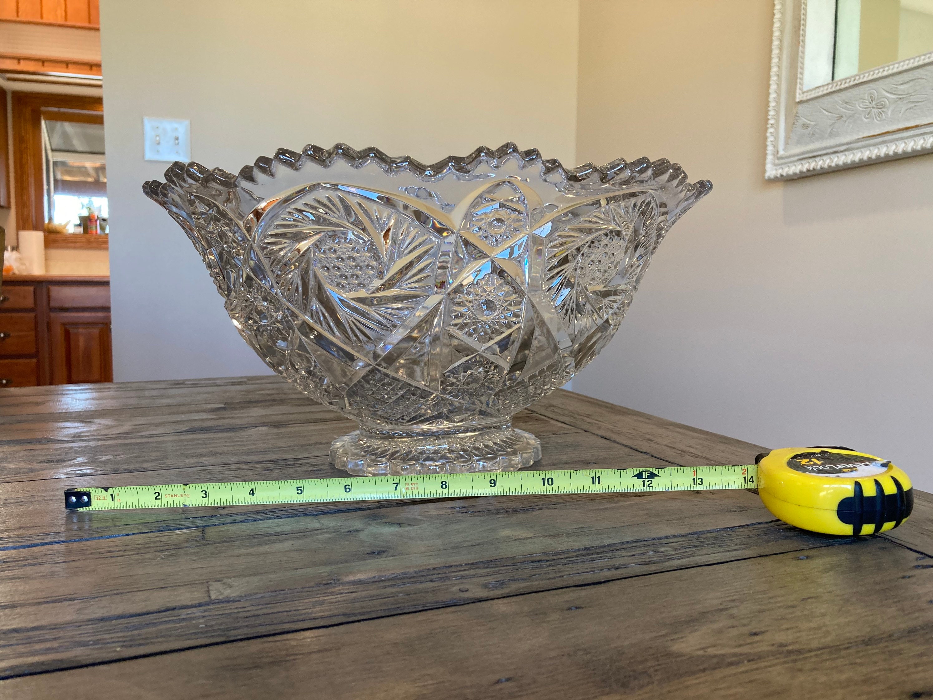 Whirling Star Clear By Imperial Glass Ohio 13 Piece Punch - Etsy