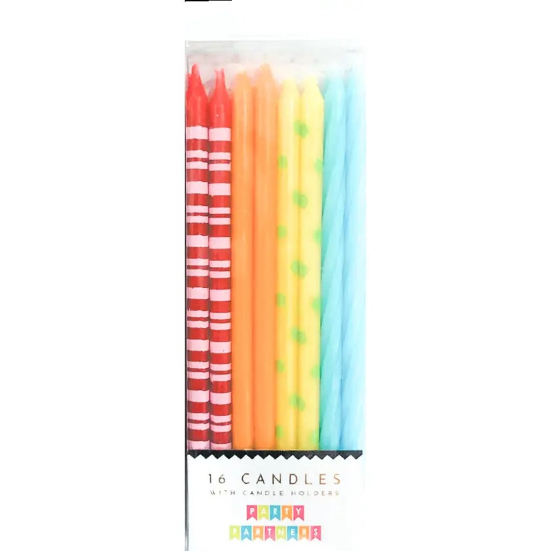 Mixed Rainbow 16 Candle Set - Etsy