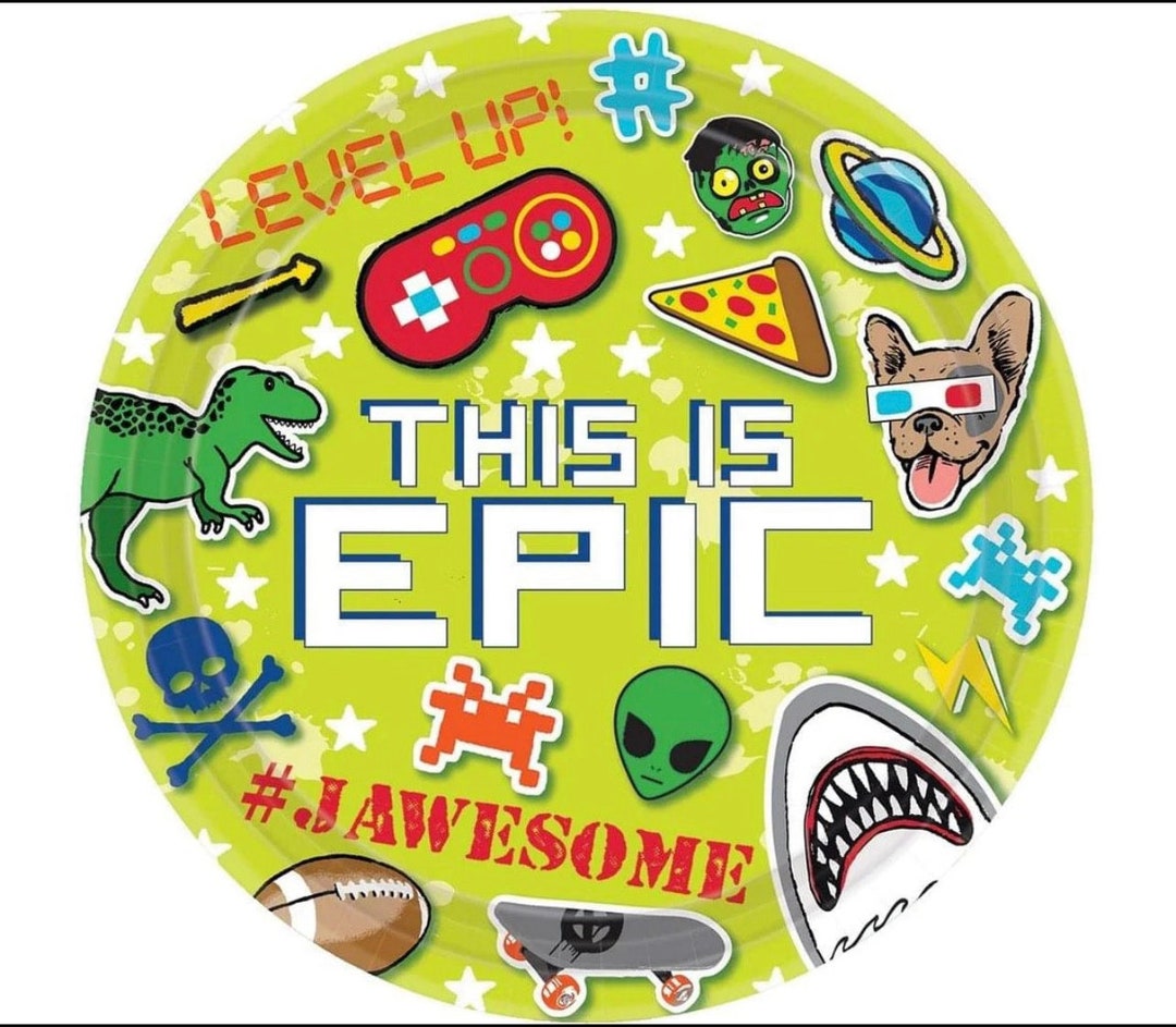Epic Party Lunch Plates, 8ct Paper Plates - Etsy