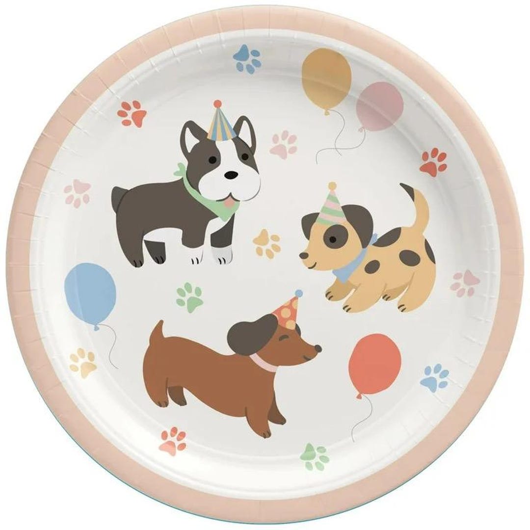 Dog Party Plates - Etsy