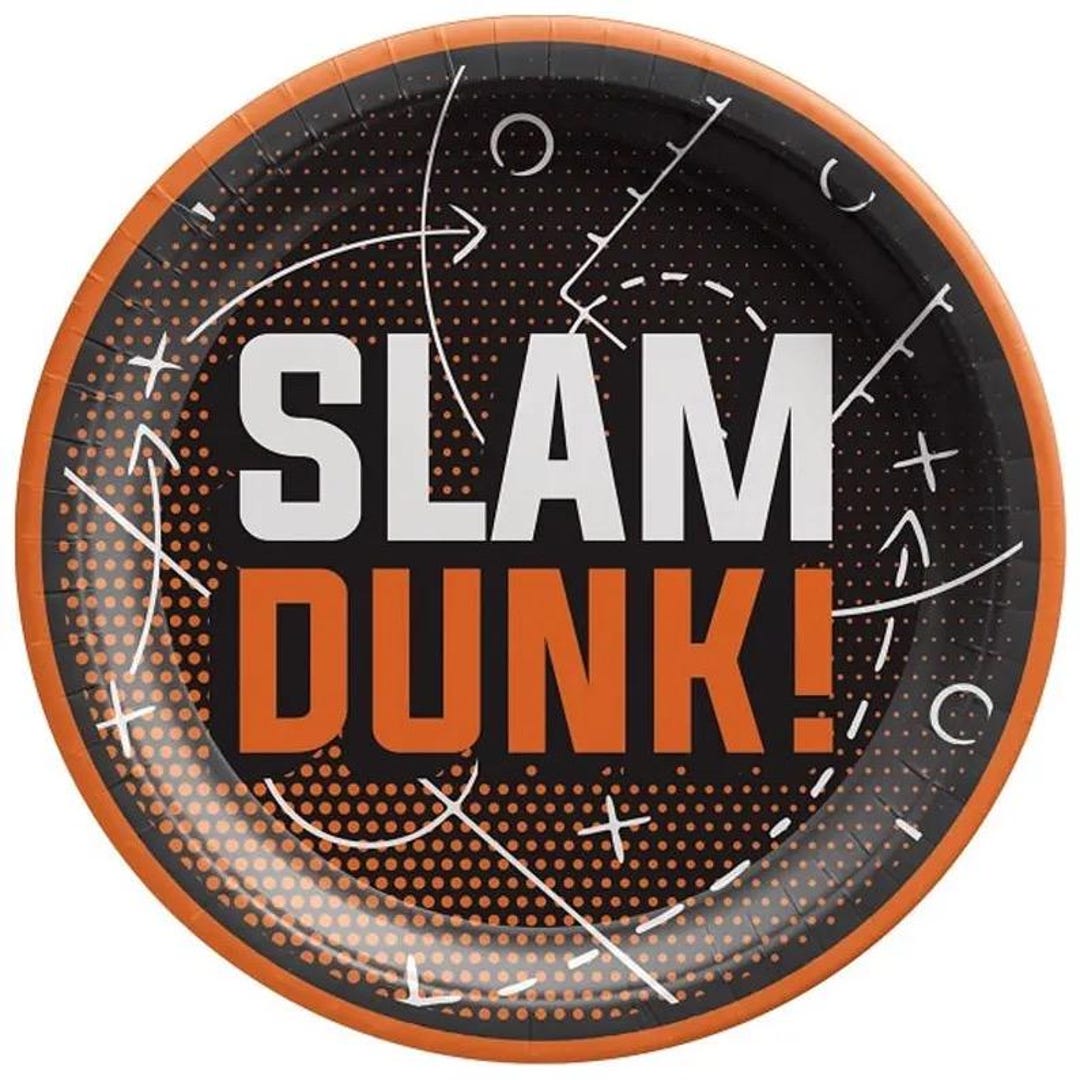 Basketball Slam Dunk 7inch Plates - Etsy