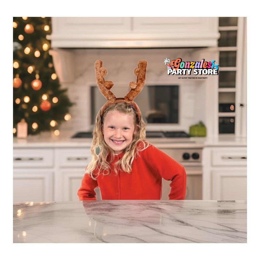 Reindeer Christmas Antlers Headband Headband Deer Antlers Etsy