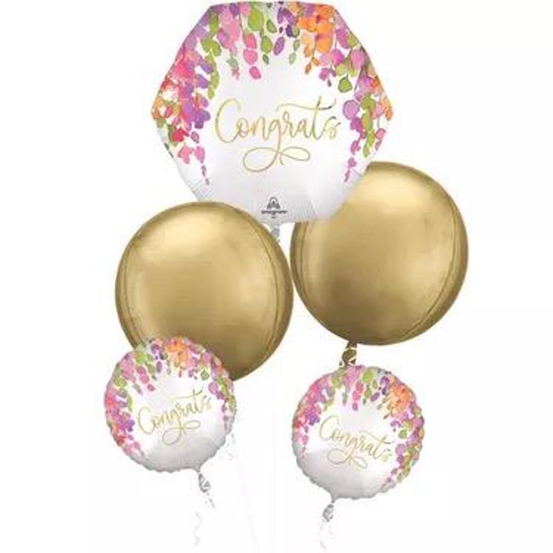Congrats Balloon Bouquet 5pc - Etsy