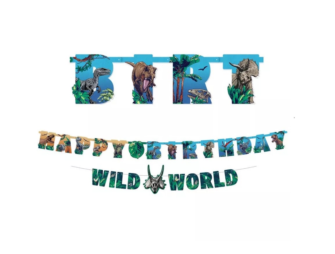 Jurassic World Birthday Cardstock Letter Customizable Banners Etsy