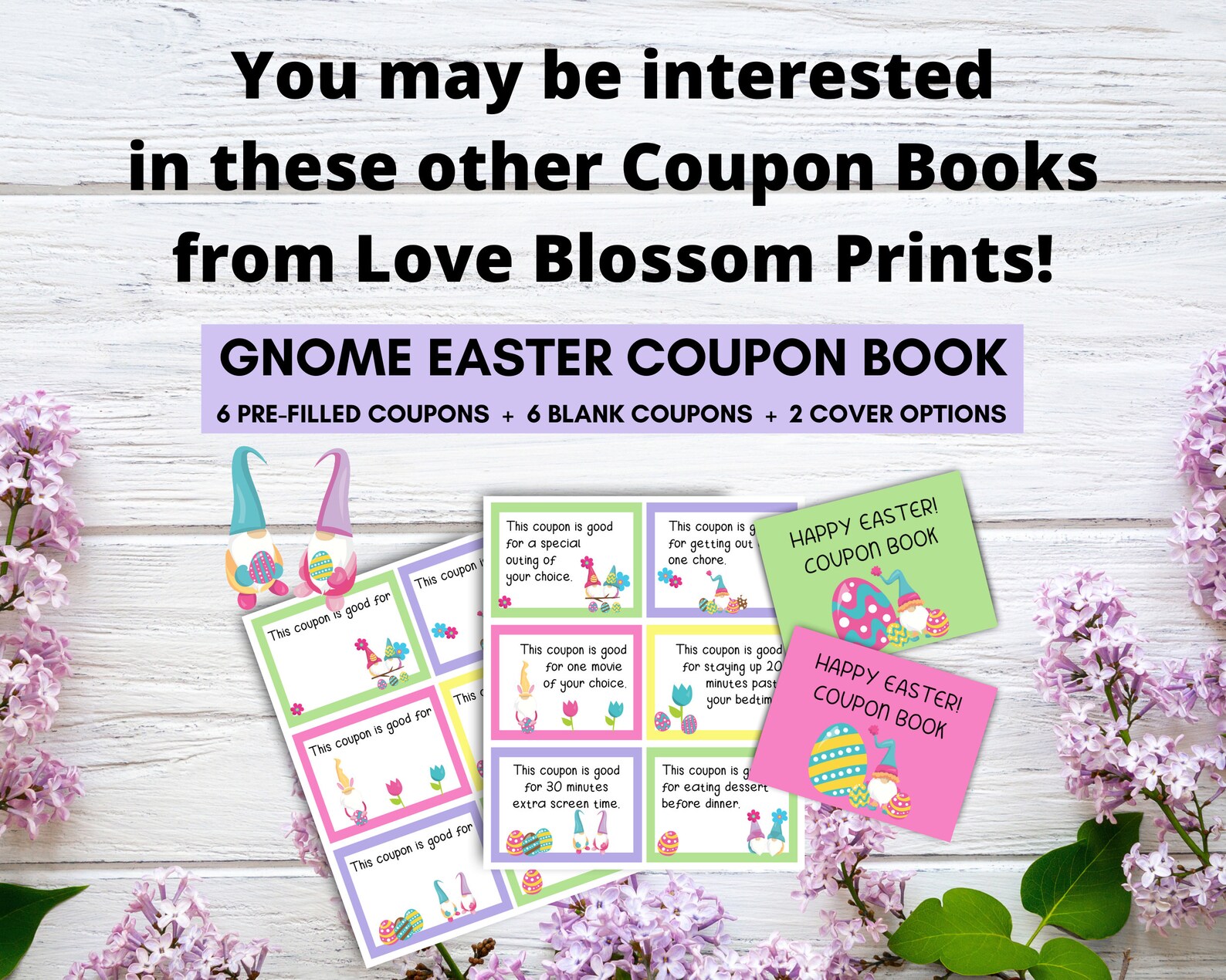 Easter Coupon Book for Kids Printable Easter Basket Stuffer - Etsy