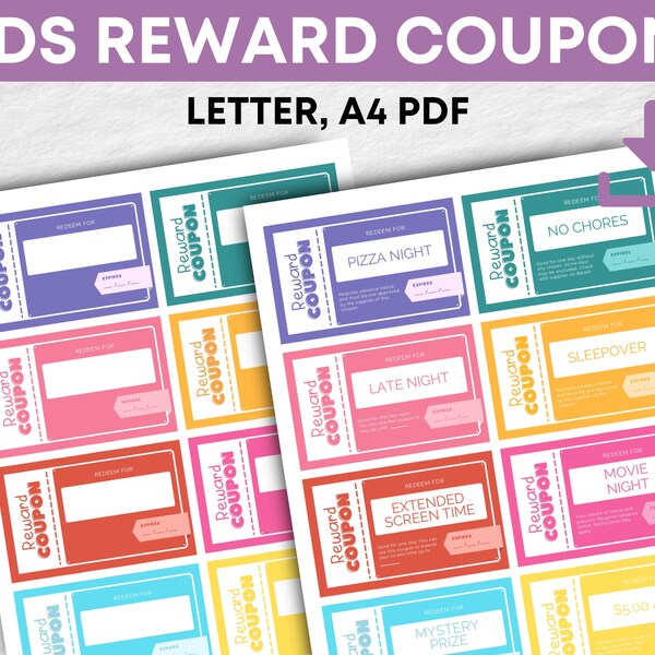 Printable Reward Tokens - Etsy