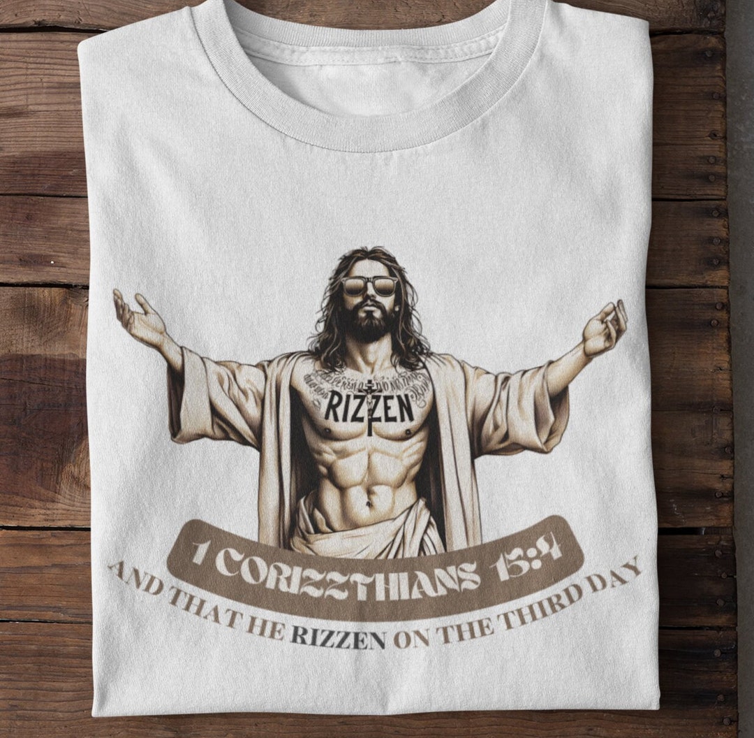 He Has Rizzen Again Funny Cool Style Fashion Shirt Graphic Tee Outfit ...