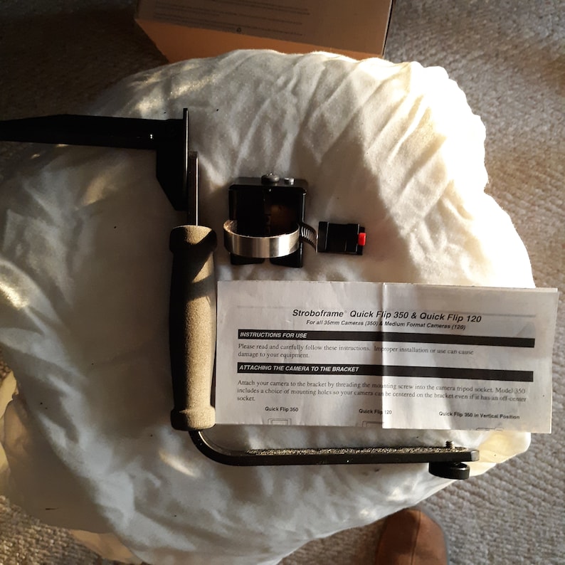 Stroboframe Quick Flip Flash Mount for 35mm and Medium-format Cameras ...