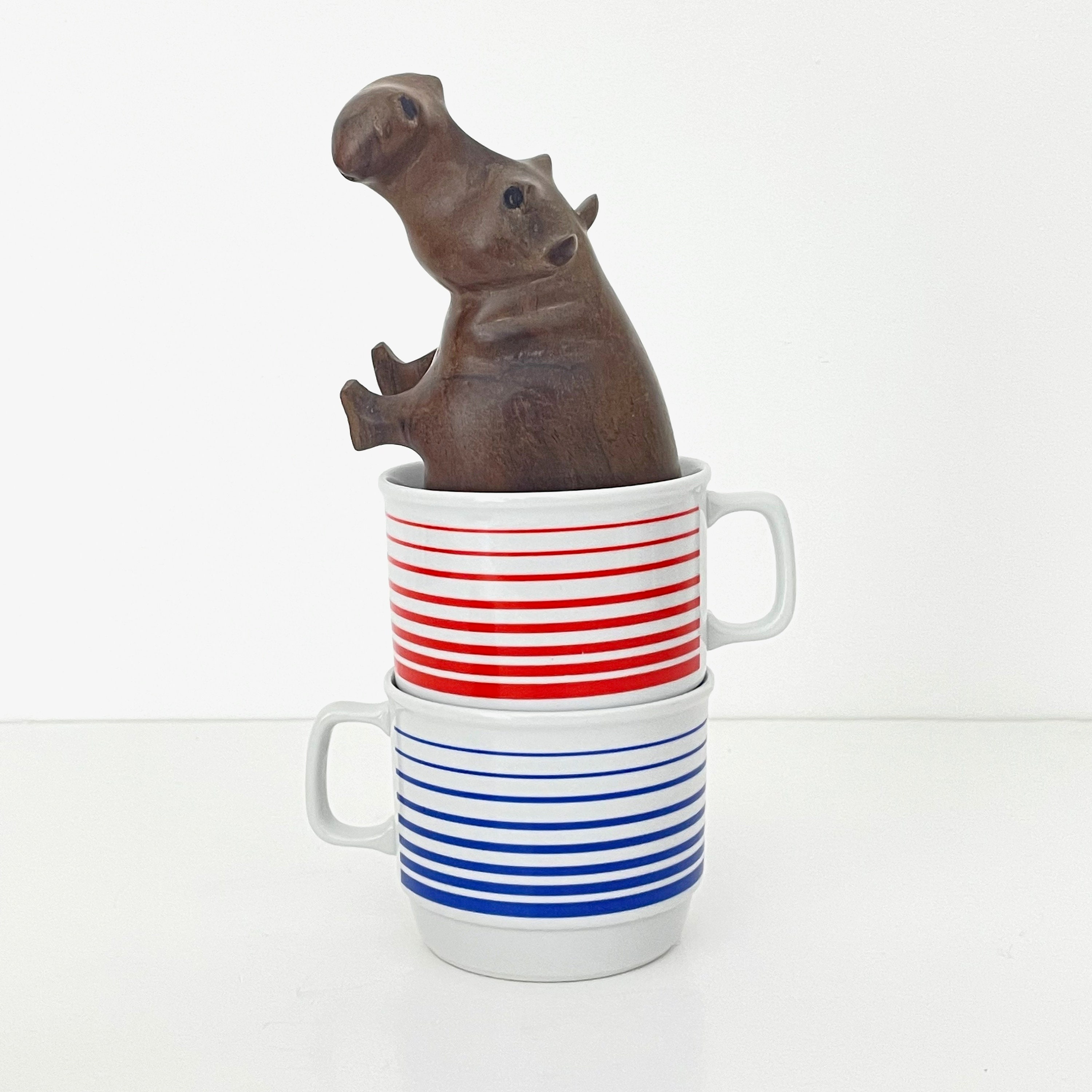 Vintage Zsolnay Pecs Porcelain Cups / 1980's / Coffee Cups / Set of Two ...