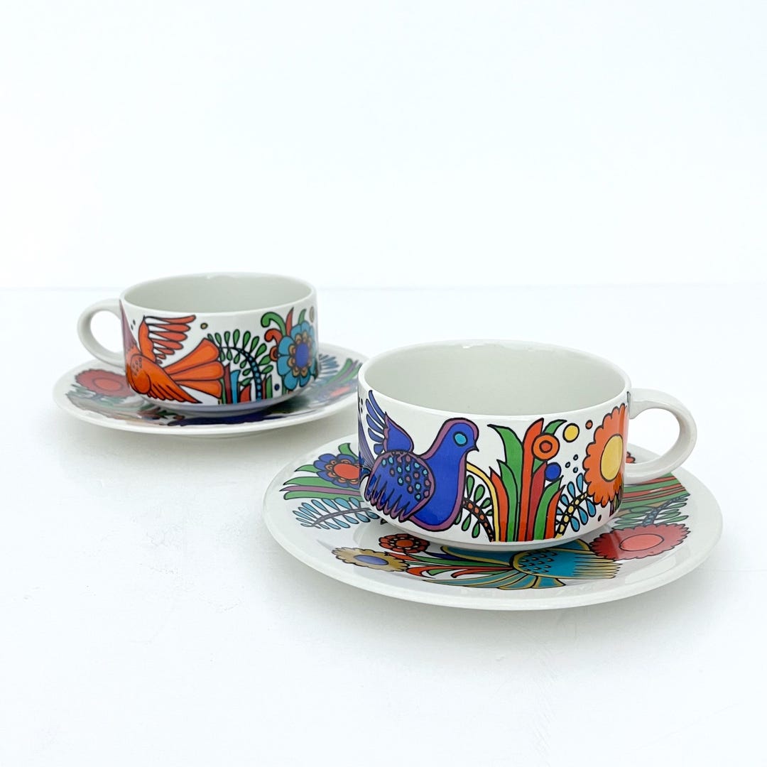Vintage VILLEROY & BOCH Cup and Saucer / ACAPULCO / Mocca Cup ...