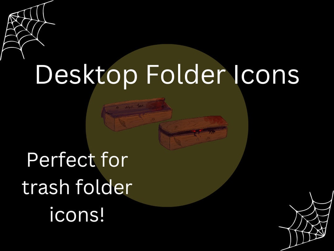 2 Desktop Folder Icons (matching Trashcan Folder Icons!) Coffin Folder ...