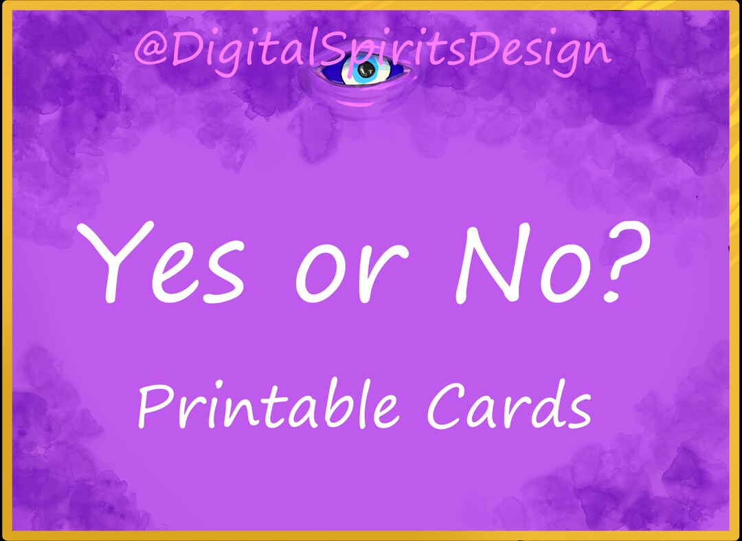 Printable Yes/no Oracle Cards - Etsy