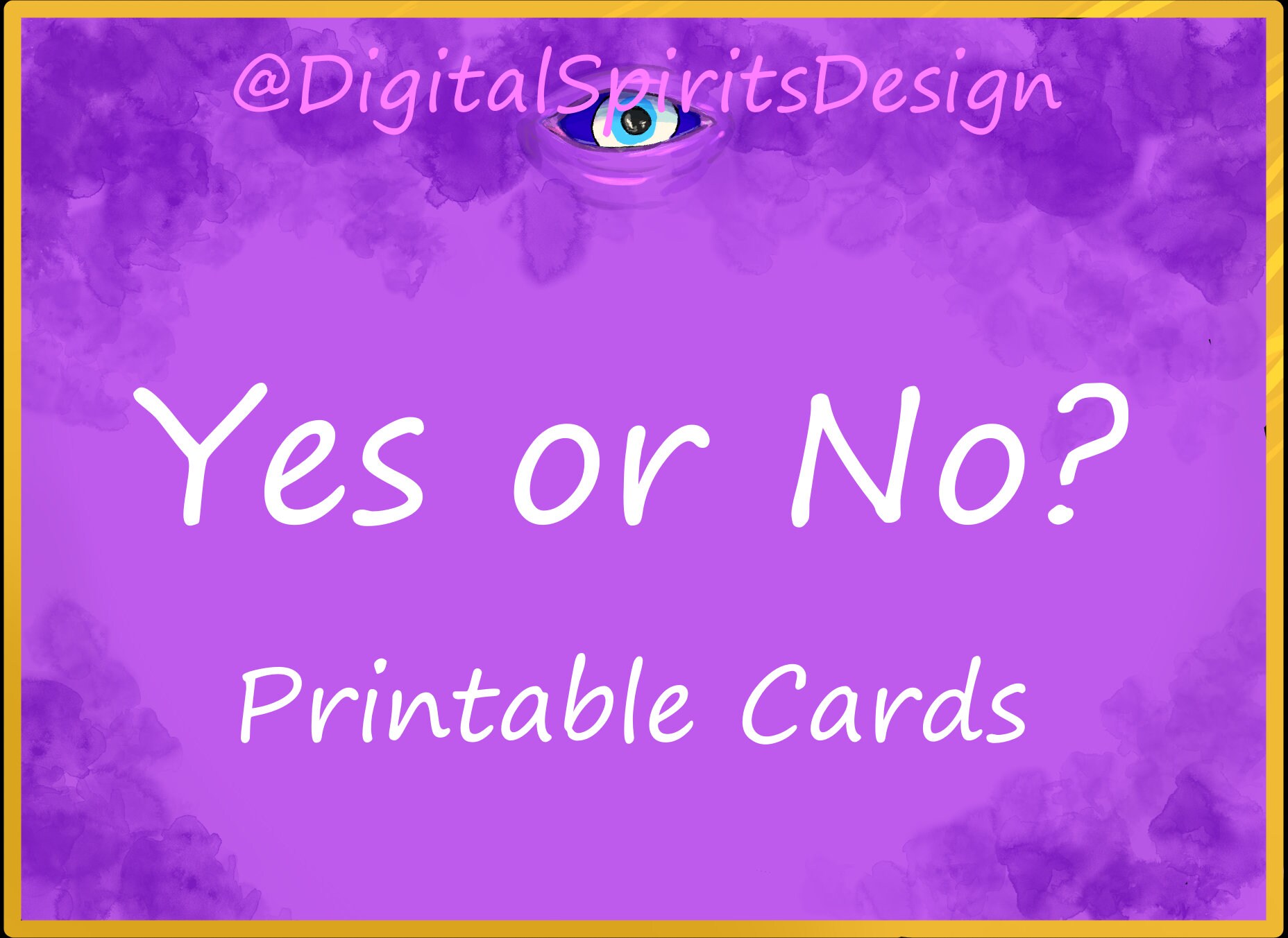 Printable Yes/no Oracle Cards - Etsy