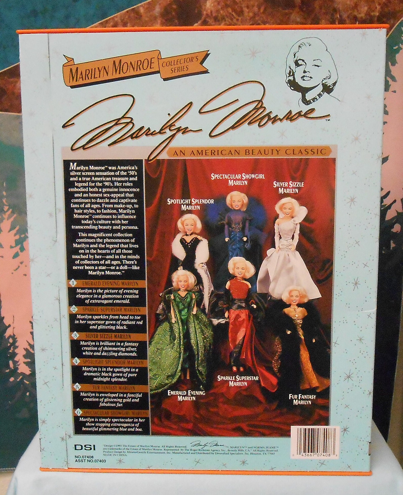 Marilyn Monroe Collector's Series Fur Fantasy Marilyn Doll Limited ...