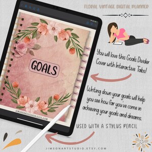 Digital Planner Vintage Floral Theme, iPad Planner for Goodnotes ...