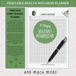 Printable Health & Wellness Planner: Self-care Journal (A4 PDF) - Etsy