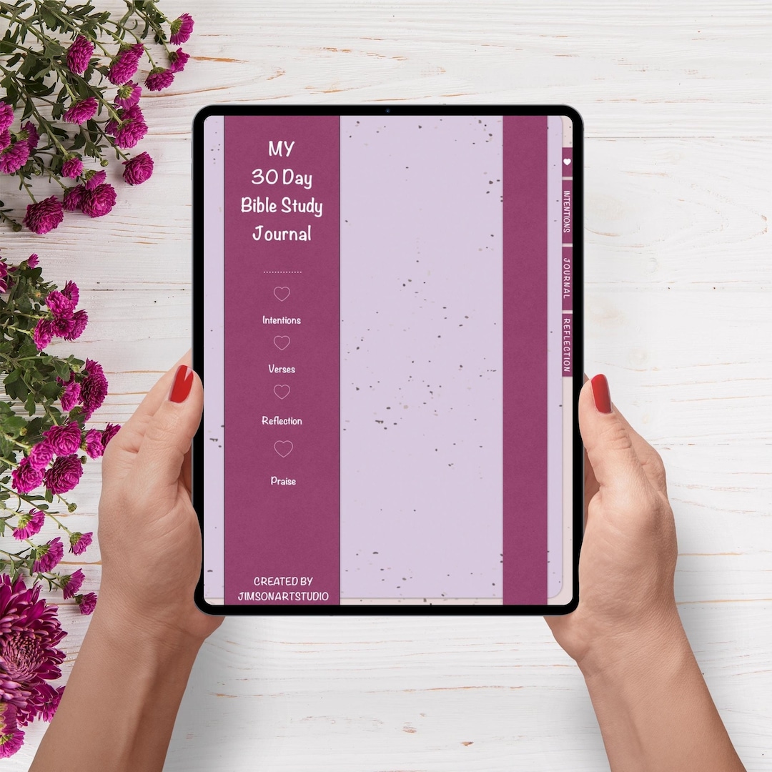 30 Day Bible Study Digital Journal | Scripture Study Journaling | Faith ...