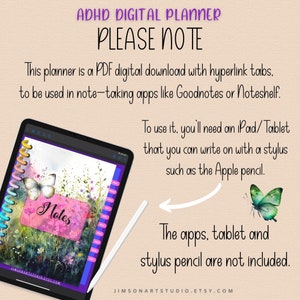 Digital Planner Adult ADHD | Journaling for Goodnotes PDF Download ...