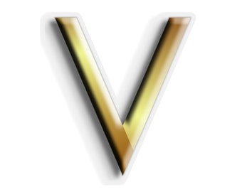 V Letter Stickers | Etsy