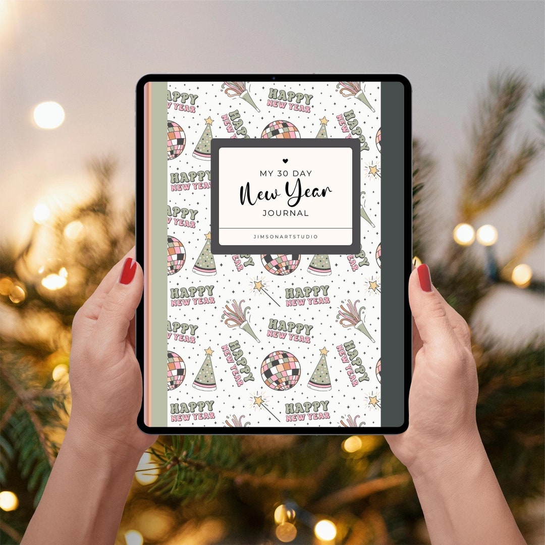 30- Day Digital Journal for New Year | Challenge and Goal Setting ...