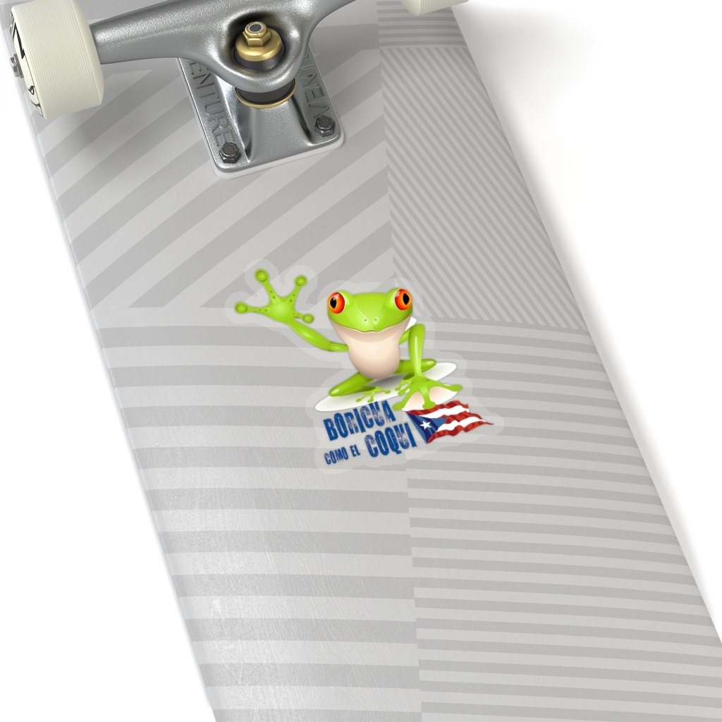 Boricua Como El Coqui frog Stickers, Puerto Rico Sticker, Coqui ...