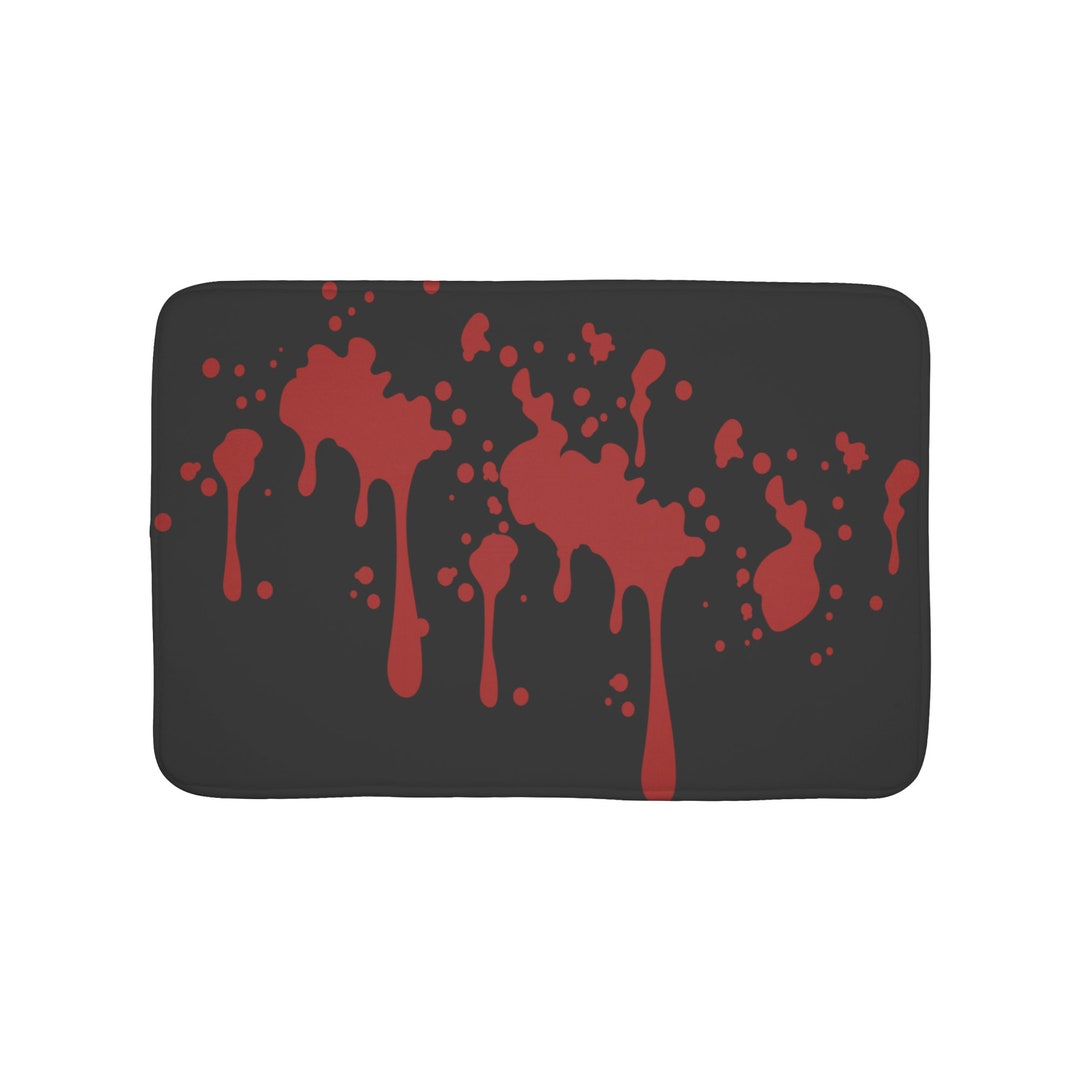 Bloody Splatter Bath Mat - Etsy